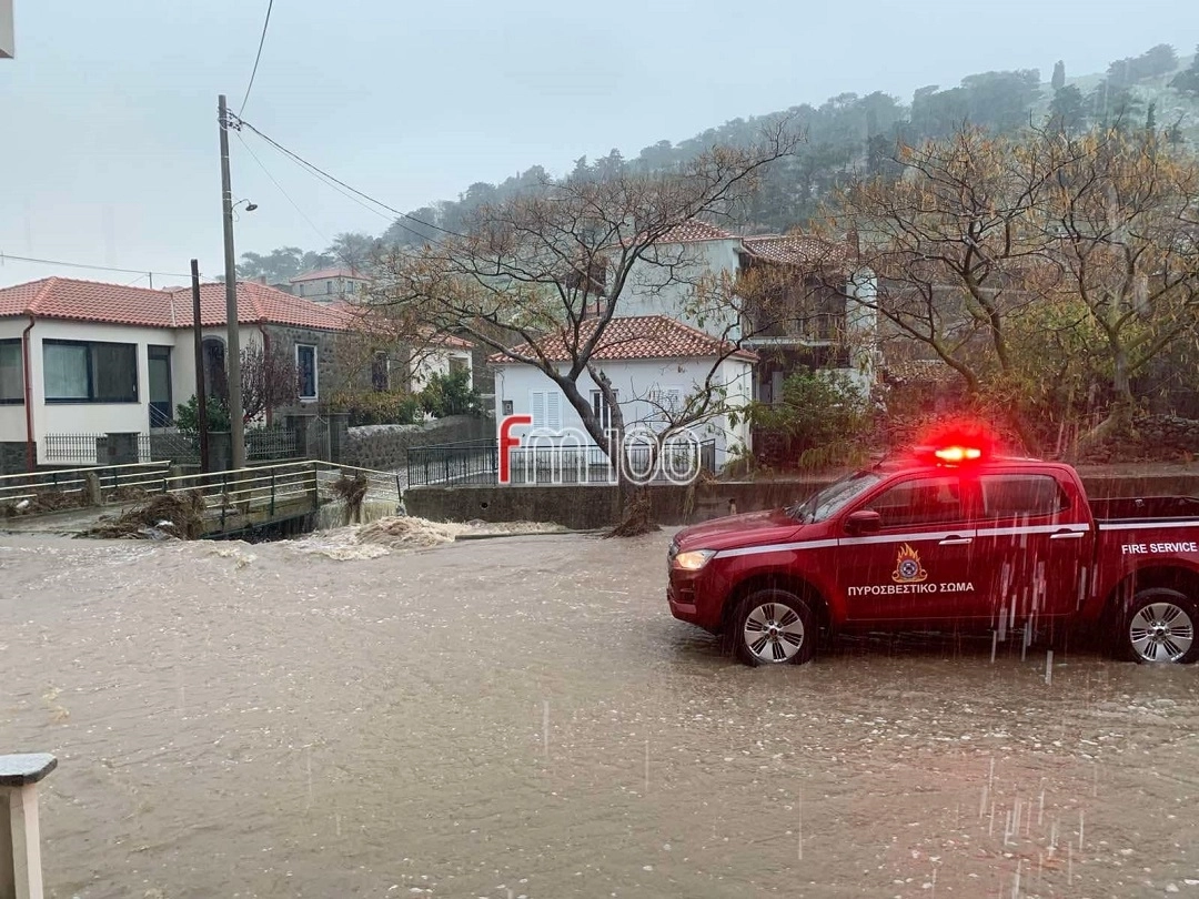 Πλημμυρικά φαινόμενα στην Λήμνο. Δείτε εικόνες